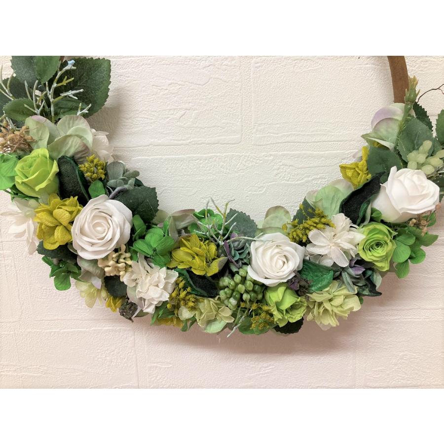 グリーンアレンジ 壁掛け リース プリザーブドフラワー ソープフラワー 誕生日 プレゼント ギフト 贈り物 インテリア 送料無料 無料ラッピング付 : 花と雑貨オリィーブ - 通販 ...