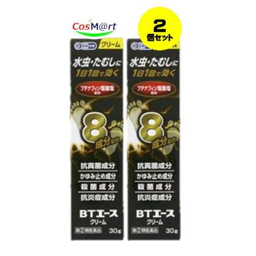 奥田製薬 【2個セット】 【指定第2類医薬品】BTエースクリーム 30g 【ブテナロックと同じ有効成分！】 (4987037711580-2) 【ゆうパケットにて発送】 : CosM ...