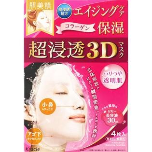 肌美精 超浸透3Dマスク エイジングケア（保湿）4枚入り : コスメパラダイス - 通販 - Yahoo!ショッピング
