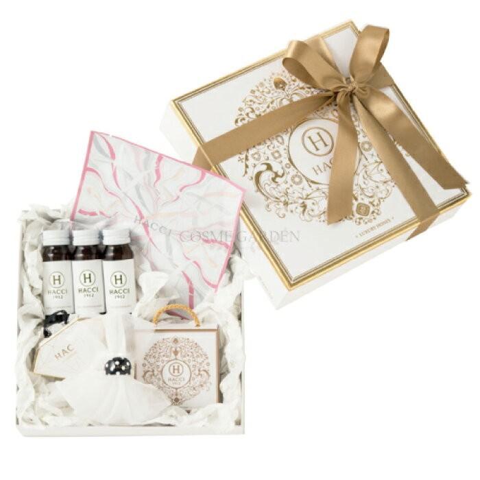【HACCI ハッチ】 コスメBOXギフトセット(石けん80g、泡立てネット、シートマスク、ハニーコラーゲン) スキンケア 美容ドリンク プレゼント 贈り物 セット :hci-112:コスメ ...