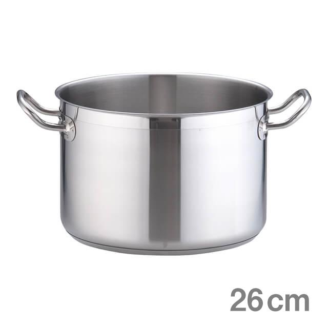 遠藤商事 TKG PRO プロ 半寸胴鍋 蓋無 26cm（AHV6426）1-0009-0205 キッチン、台所用品 : ANNON キッチン・業務用食器 - 通販 - Yahoo!ショッピング