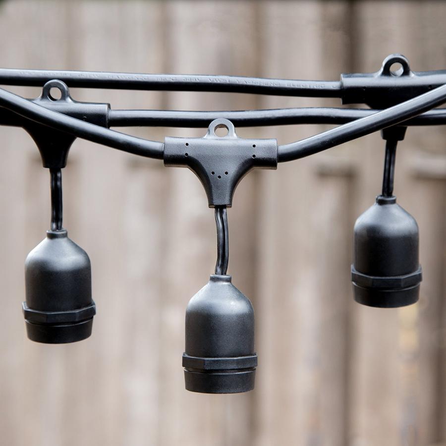 KOZUMUWAN 『連なる15ソケット』ストリングライトコード 防雨型 10M 15灯 屋外 防水 e26電球 キャンプ ベランダ ライト クリスマス 結婚式 パーティー 電球なし : コズ ...