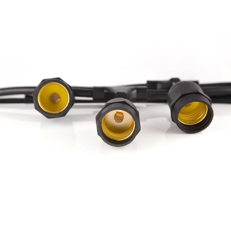 KOZUMUWAN 『連なる15ソケット』ストリングライトコード 防雨型 10M 15灯 屋外 防水 e26電球 キャンプ ベランダ ライト クリスマス 結婚式 パーティー 電球なし : コズ ...