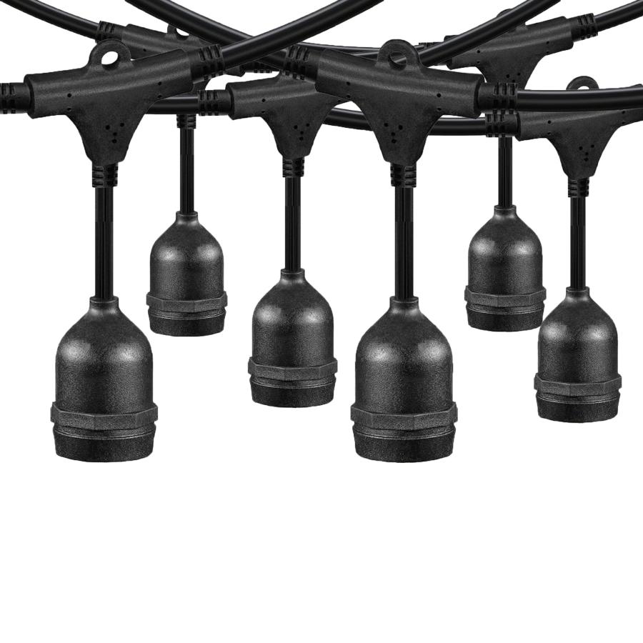 KOZUMUWAN 『連なる15ソケット』ストリングライトコード 防雨型 10M 15灯 屋外 防水 e26電球 キャンプ ベランダ ライト クリスマス 結婚式 パーティー 電球なし : コズ ...