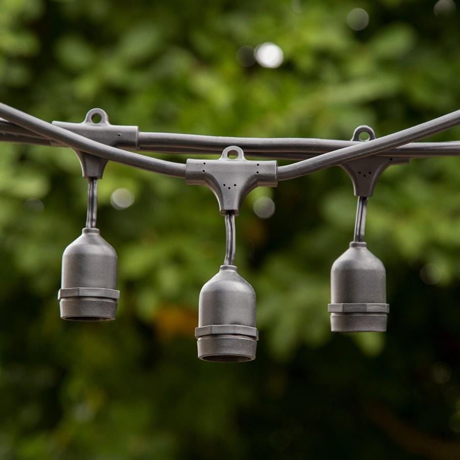 KOZUMUWAN 『連なる15ソケット』ストリングライトコード 防雨型 10M 15灯 屋外 防水 e26電球 キャンプ ベランダ ライト クリスマス 結婚式 パーティー 電球なし : コズ ...