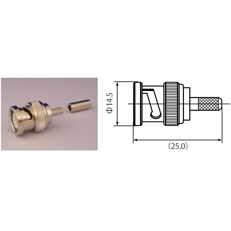 BNCP-1.5DA 圧着タイプ 1.5D 同軸ケーブル用 BNC型オス・コネクター : bncp-15da-da : コスモウェーブ・ヤフーショップ - 通販 - Yahoo!ショッピング