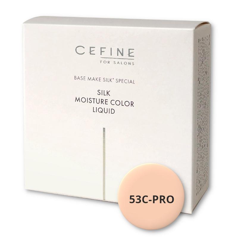 CEFINE セフィーヌ シルクモイスチャーカラー リクイド 53C-PRO リキッドファンデーション 専用パフ付 12g FORSALONS ベースメイク｜ 4524061007922 ...