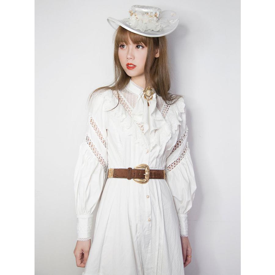 クラシックロリータOPドレスレースフリルイリュージョンプリーツ