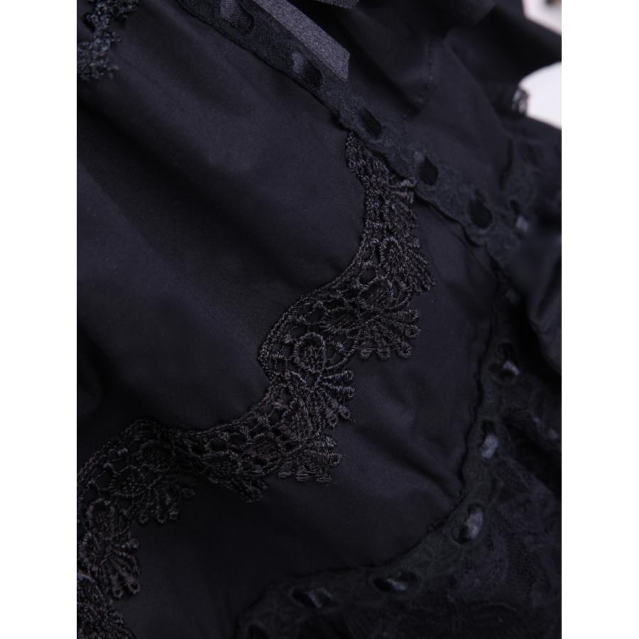 ゴスロリ ゴシックロリィタドレスJSK レースフリル トリムロリータ