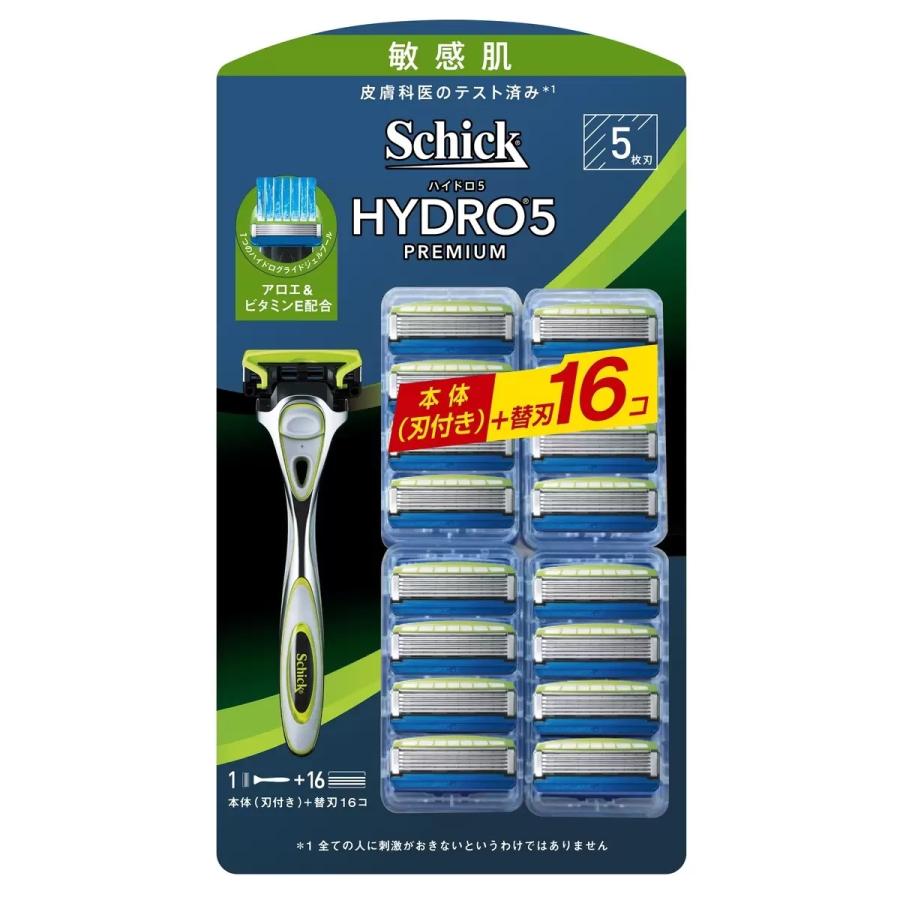 HYDRO5 SCHICK(シック) HYDRO5(ハイドロ5) PREMIUM(プレミアム) 本体 + 替刃16枚 : COST TRADER MART - 通販 - Yahoo!ショッピング