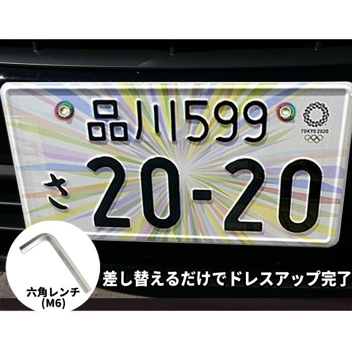 【COTRAX】ナンバーボルト ナンバープレート用 M6ステンボルト 台湾製 ドレスアップ カスタム 車 バイク 汎用 4個set チタン焼色風 サークル(ネオクローム ...