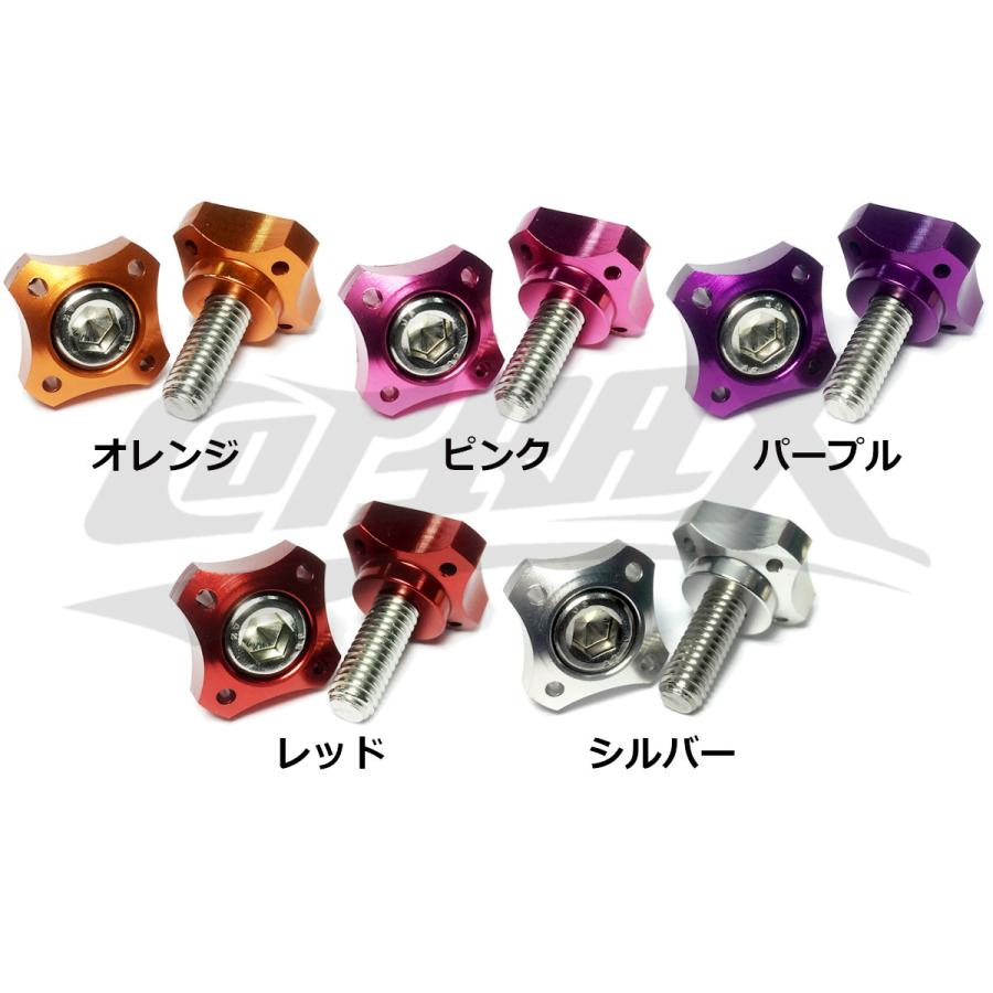【COTRAX】ナンバーボルト ナンバープレートボルト M6ステンボルト 台湾製 アルマイト ドレスアップ カスタム 自動車 バイク 汎用 2個set Miniクロス(全11色 ...