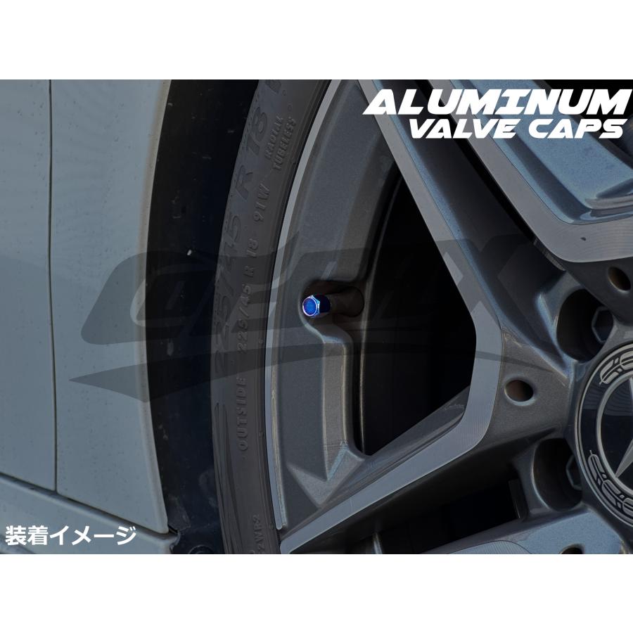 【COTRAX】アルミ エアバルブキャップ 4個set タイヤ ホイール 車 バイク 対応 汎用 ドレスアップ 軽量 台湾製 アルマイト バルブキャップ ネオクローム(全3種 ...