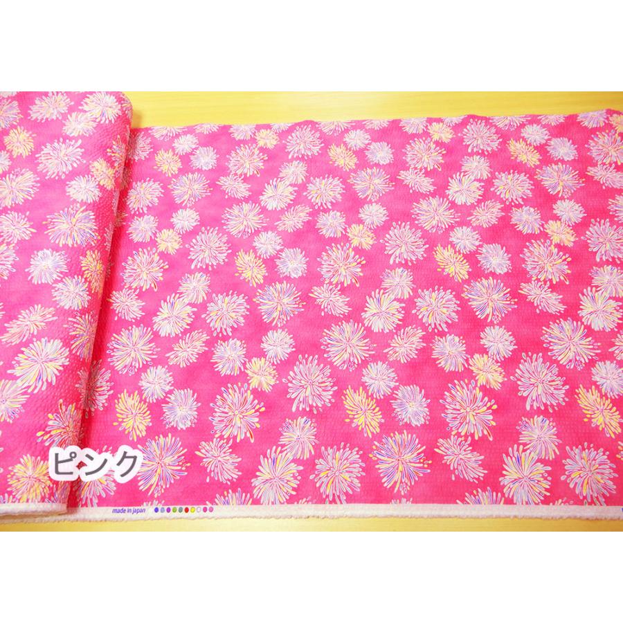 リップル生地 子供 花火 浴衣 甚平 ゆかた パジャマ 布 和風 和柄 夏物 白 ピンク ブルー 紺 系 女の子 布地 110cm幅 商用利用可 メール便は1.5mまで : コットンハウス ...