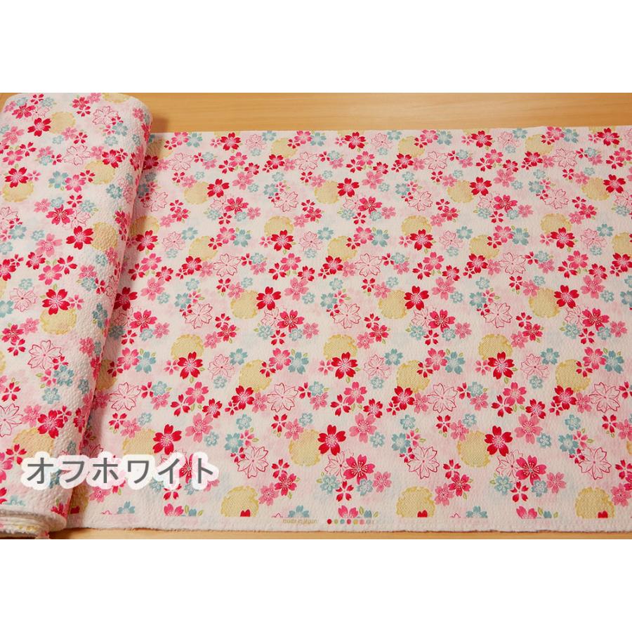 リップル生地 子供 桜柄 浴衣 甚平 ゆかた 花柄 布 和風 和柄 夏物 白 ピンク ブルー 紺 系 女の子 布地 110cm幅 商用利用可 メール便は1.5mまで : コットンハウスセシール ...