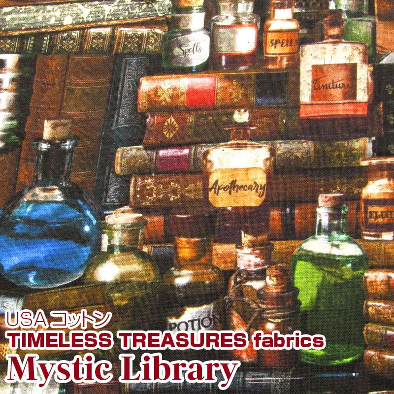 USAコットン TIMELESS TREASURES fabrics Mystic Library ミスティックライブラリー（単位50cm ...