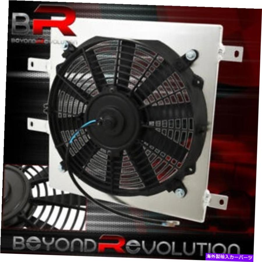 Radiator アルミニウムラジエーター12 "ファンシュラウドホンダシビックデルソルマニュアルトランスミソン Aluminum ...