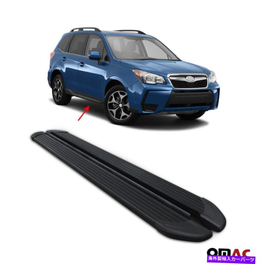 Nerf Bar ランニングボードSubaru XV CrossTrek 2013-2015 Side Steps Alu用のNERFバー。黒 ...