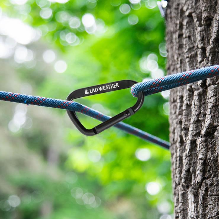LAD WEATHER カラビナ キーホルダー 5個セット 軽量で錆びないアルミ製 小型カラビナ キャンプ用品 防災グッズ キーリング ...