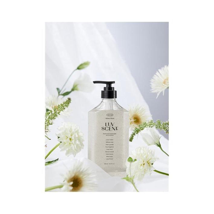 LUV SCENT ラブセント スクラブウォッシュ ホワイトシャツ リネン コットン 500mL : COX-ONLINE SHOP ヤフー店 ...