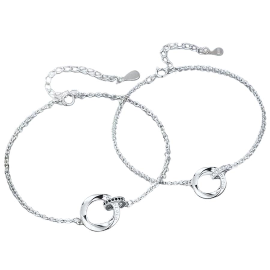 ペアブレスレット カップル お揃い 金属アレルギー対応 ペア ブレスレット シルバー 2個セット Nicoiro 【NSPB12】 :Select-PairBracelet-12 ...