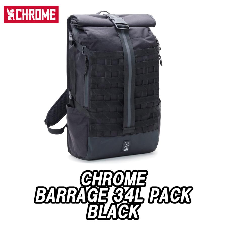 CHROME BARRAGE 34L PACK BLACK クローム バラージ 34Lブラック バック 鞄 BAG 防水 BG368BK : コジーバイシクル Yahoo!店 - 通販 ...