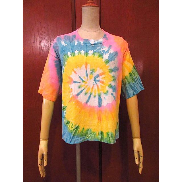 ビンテージ90's Mellow MailレディースコットンタイダイTシャツ 200618f7-w-tsh半袖シャツカラフルトップスUSA ...