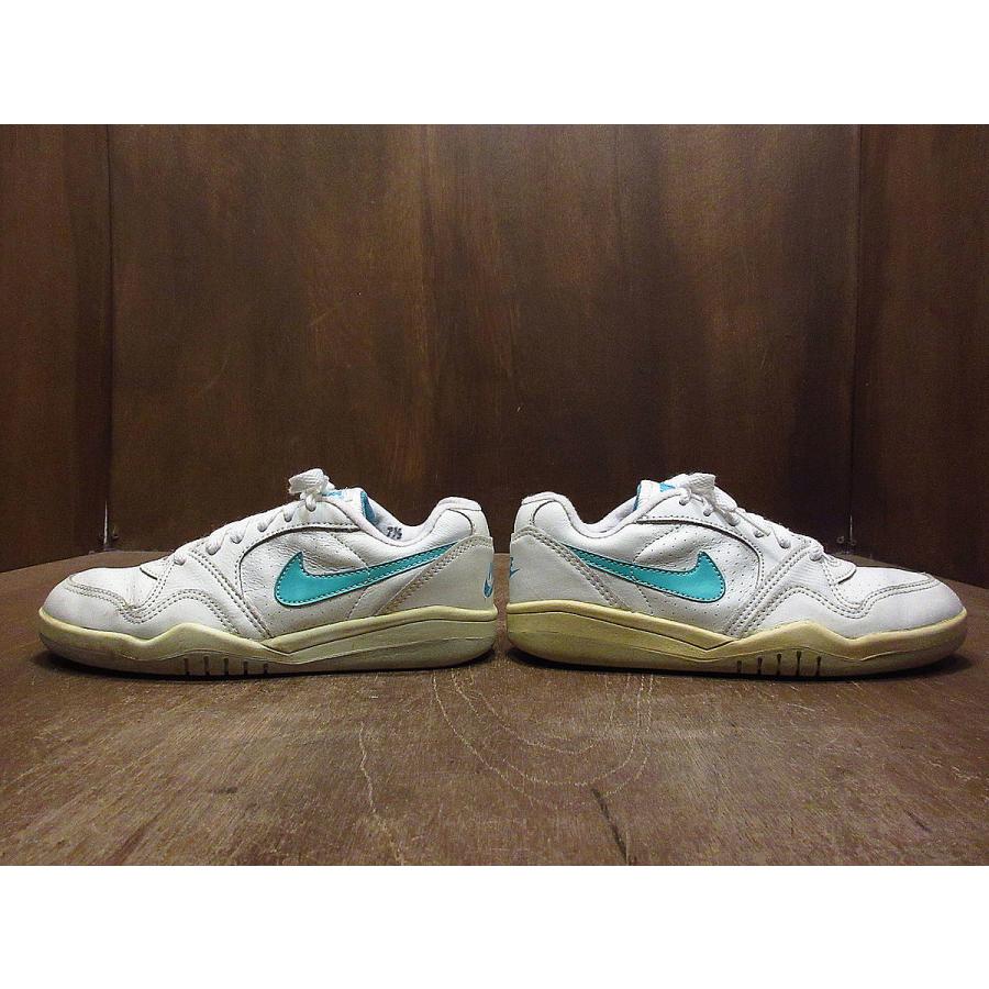 ビンテージ80's○NIKEレディースレザースニーカー白×水色7 1/2 ビンテージ80's○NIKEレディースレザースニーカー白×水色7 1/2