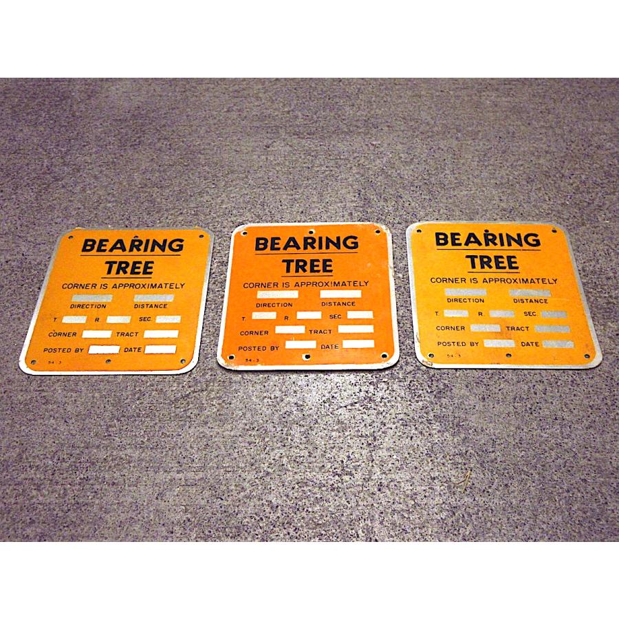 ビンテージ アメリカフォレストサービスBEARING TREEティンサイン3点セット 230228m3-sign森林局看板ディスプレイ ...