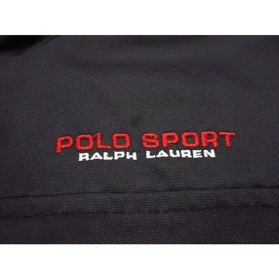 ビンテージ90's○POLO SPORT裏フリースナイロンジャケット黒size ビンテージ90's○POLO SPORT裏フリースナイロンジャケット黒size