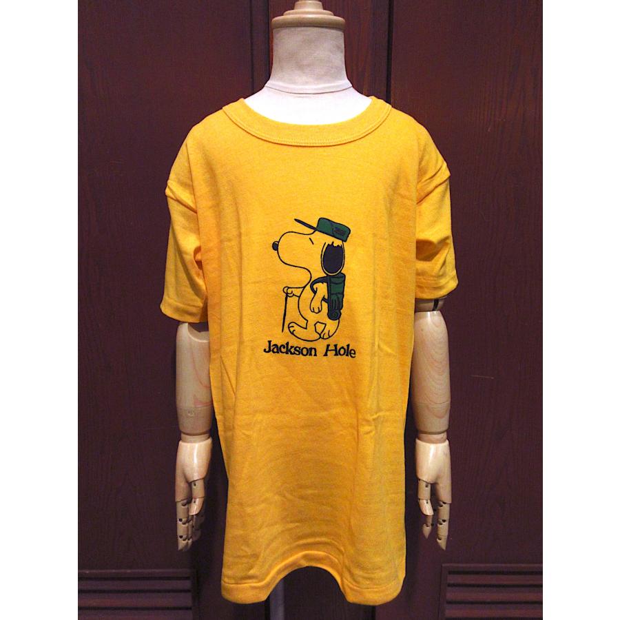 ビンテージ70's DEADSTOCKキッズSNOOPY Jackson Hole Tシャツ黄size L(14-16) 230531c5-k ...