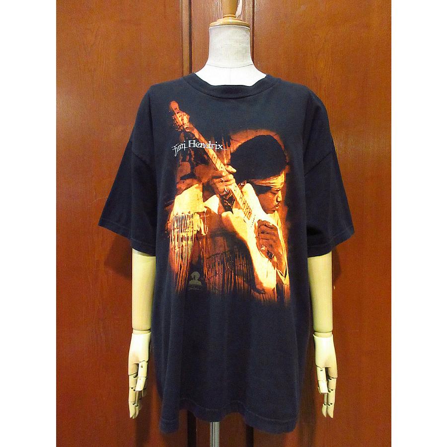 ビンテージ90's Jimi HendrixプリントTシャツ黒size XL 240515i5-m-tsh-bnジミヘンバンドバンT ...