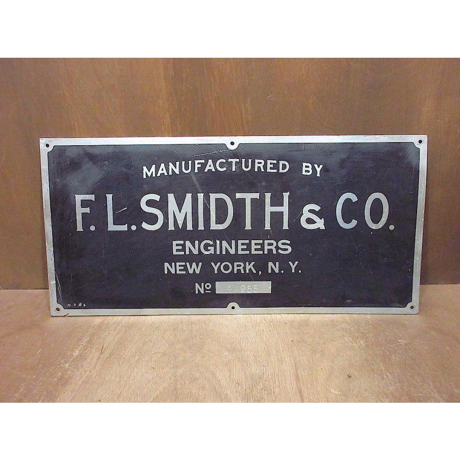 ビンテージ-20’s F.L.SMIDTH & CO.メタルサイン 240516j8-otclctアドバタイジング雑貨1920sインテリア ...