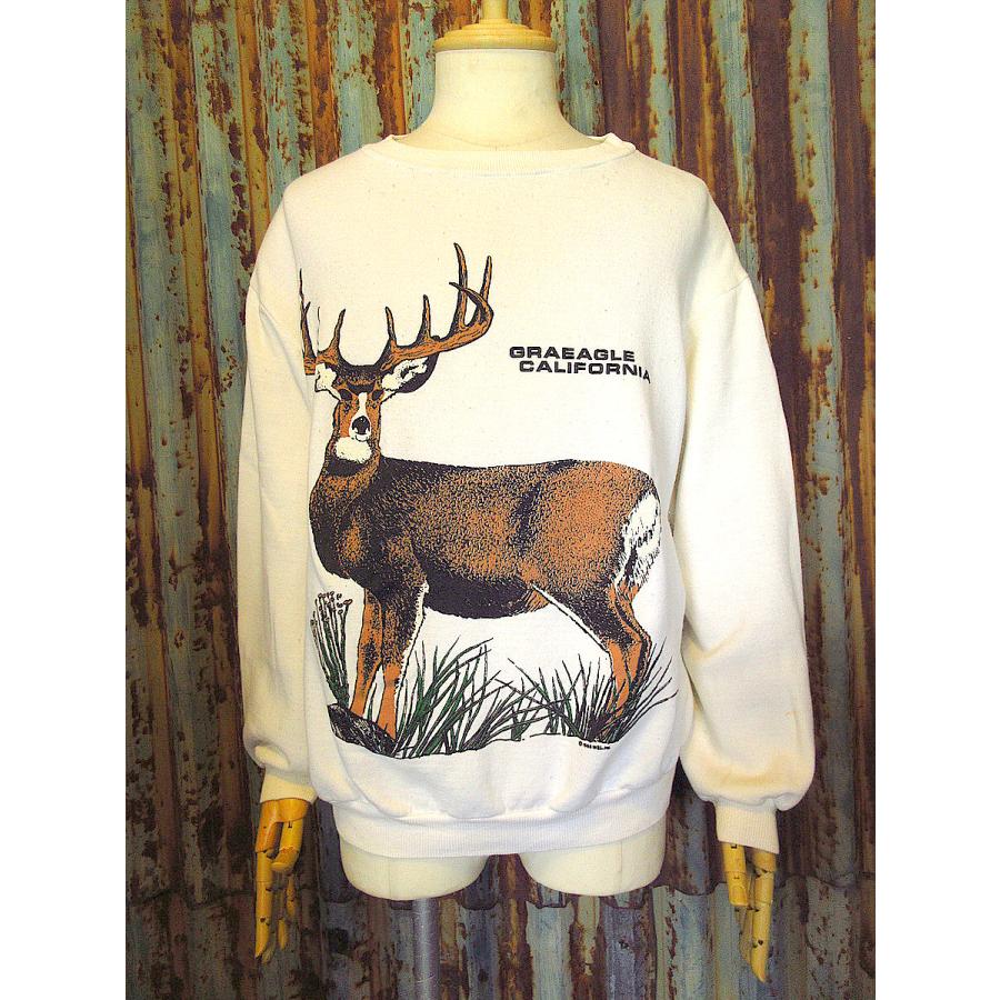 ビンテージ80’s GRAEAGLE CALIFORNIAプリントスウェット白size XL 240803j4-m-sws古着1980s ...