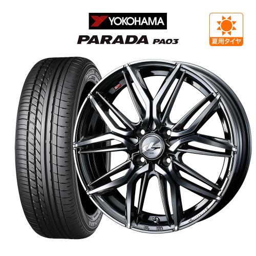 WEDS（ウェッズ） サマータイヤ ホイール 4本 レオニス LM YOKOHAMA パラダ PA03 165/55R14 : カーポート ...