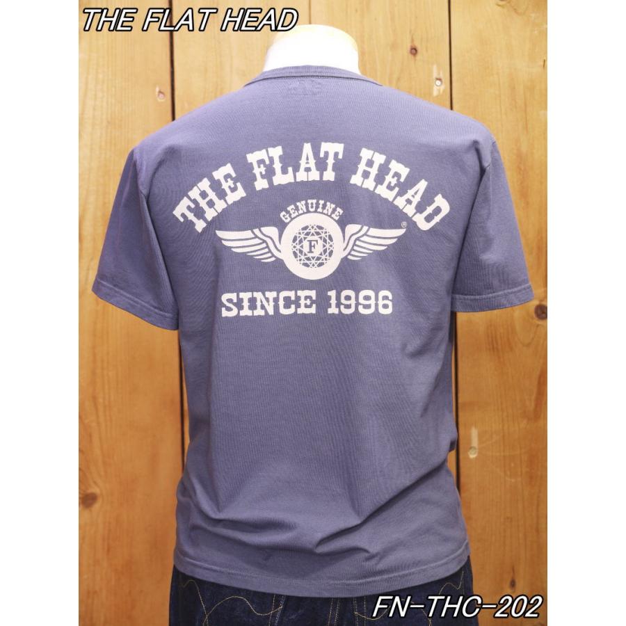 フラットヘッド Tシャツ FN-THC-202 FH FLYING WHEEL 丸胴半袖Tシャツ ブラック ホワイト チャコール ライトレッド ...