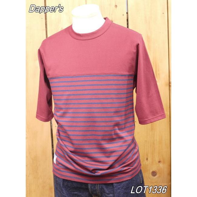 The Flat Head（フラッドヘッド） ダッパーズ 5分袖ボーダー切り替えTシャツ レッド ホワイト ブラック dappers LOT1336 : CRAFT ヤフーショップ - 通販 ...