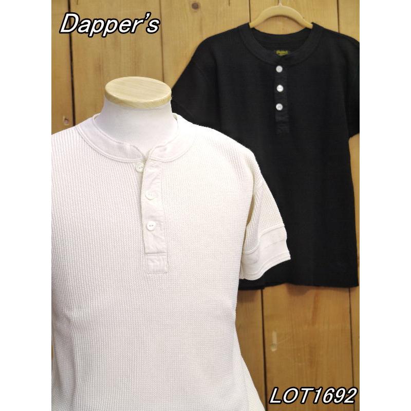 ダッパーズ クラシカルワッフルヘンリーネックリブTシャツ オフホワイト ブラック dapper's LOT1692 : CRAFT ヤフーショップ - 通販 - Yahoo!ショッピング