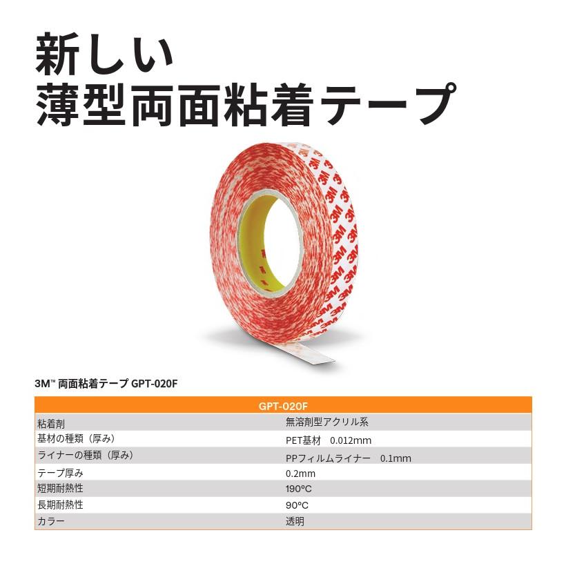 3M 3M 多用途透明両面テープ GPT-020F 厚み0.2mm×10mm幅×50m巻き : 両面テープ専門店CraftDachs - 通販 - Yahoo!ショッピング