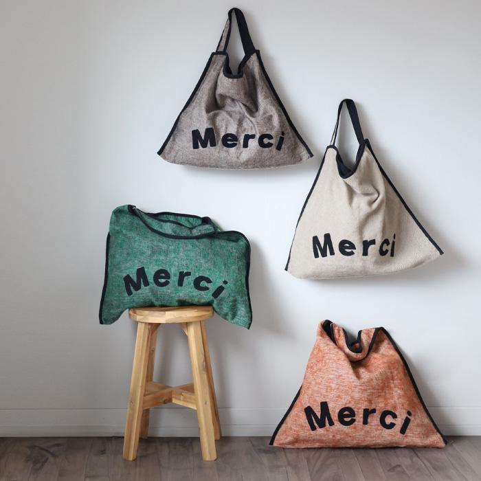 ENA KUAM (エナクアム) メルシーバッグ レディース / ネパール ハンドメイド フェアトレード ブランド ニット 秋 冬 ハンドバッグ トート 肩掛け 大容量 A4 : クラフト ...