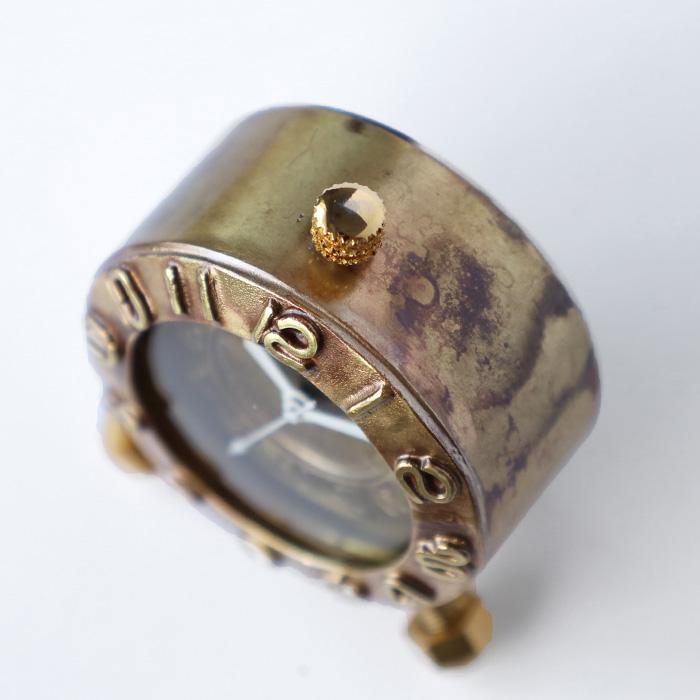 渡辺工房 手作り置き時計 “Brass Clock 40mm” クォーツ アラビア数字 渡辺正明 時計作家 ハンドメイド ウォッチ ブランド ...