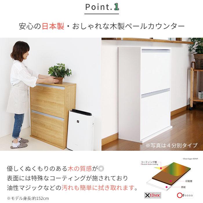 川口工器 ゴミ箱 キッチン 分別 スリム 木製 薄型 2分別 川口工器 ゴミ箱 キッチン 分別 スリム 木製 薄型 2分別