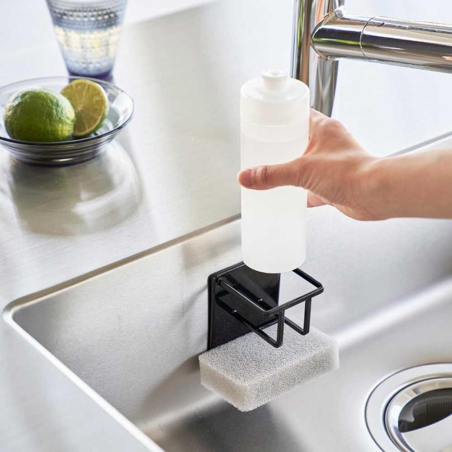 マグネットスポンジ&ボトルホルダー タワー 山崎実業 tower ホワイト ブラック 3767 3768 マグネット スポンジホルダー タワーシリーズ yamazaki : クラシール ...