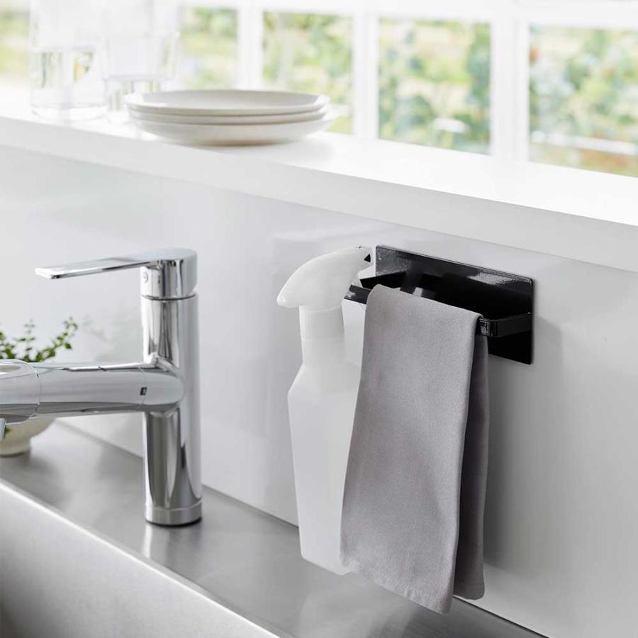マグネットキッチンタオルハンガー タワー 山崎実業 tower ホワイト ブラック 3648 3649 ふきん掛け スプレーフック マグネット収納 白 黒 yamazaki :a000400 ...
