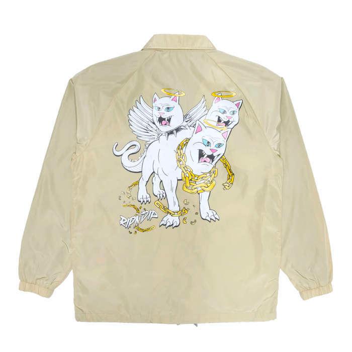 RIPNDIP 3 HEADS COACH JACKET KHAKI リップンディップ ジャケット スケートボード メンズ レディース Rip ...