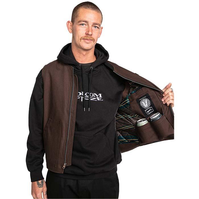 VOLCOM SKATE VITALS C PROVOST VEST ヴォルコム ボルコム カジュアル ベスト DBR ジャケット ストリート ...