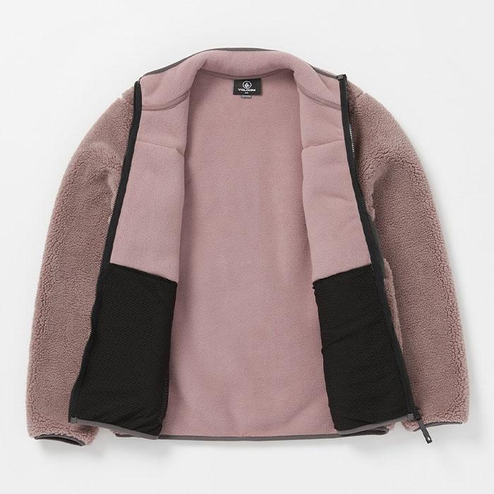 VOLCOM STORM STONE ZIP HOODIE ボルコム BORDEAUX BROWN ベスト フリース フーディー ストリート ...