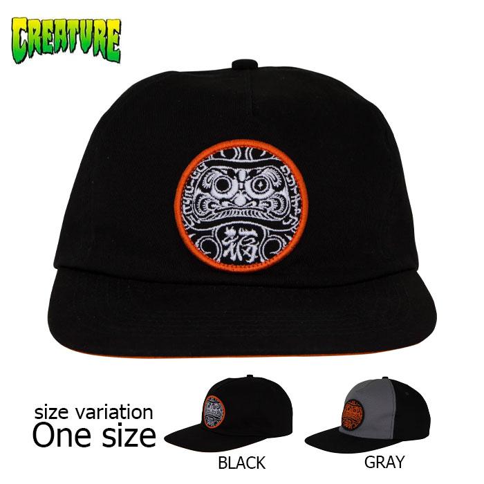 CREATURE SUPPORT PATCH SNAPBACK BLACK GRY/BLK クリーチャー キャップ CAP スナップバック 帽子 ストリート ファッション スケボー sk8 ...