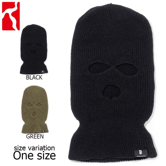 POETIC COLLECTIVE Ski Mask BLACK GREEN ポエティック コレクティブ ビーニー ニット 帽子 スキー ...