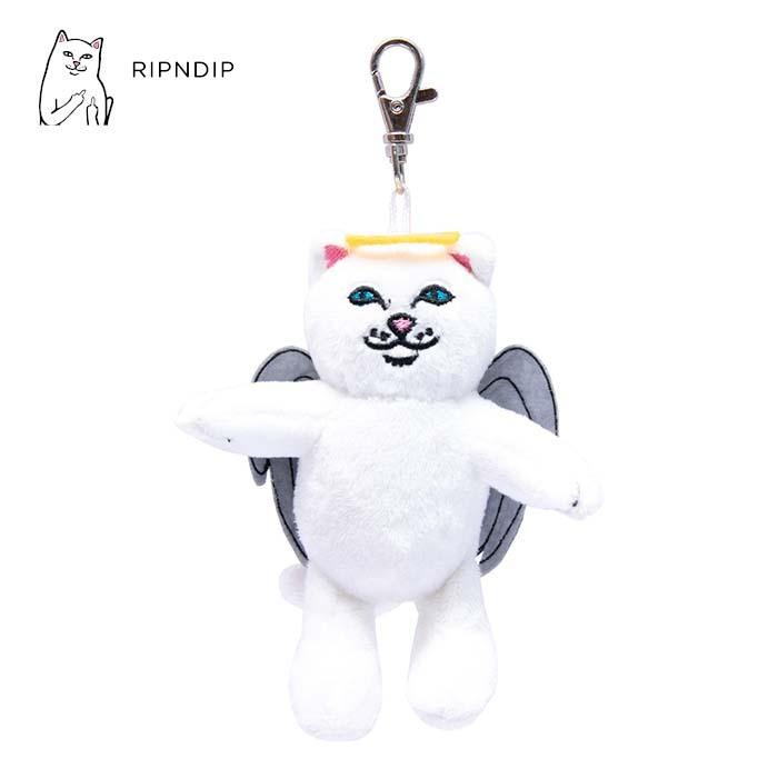 RIPNDIP Angel Nerm Plush Keychain WHITE リップンディップ キーホルダー キーチェーン ぬいぐるみ ...